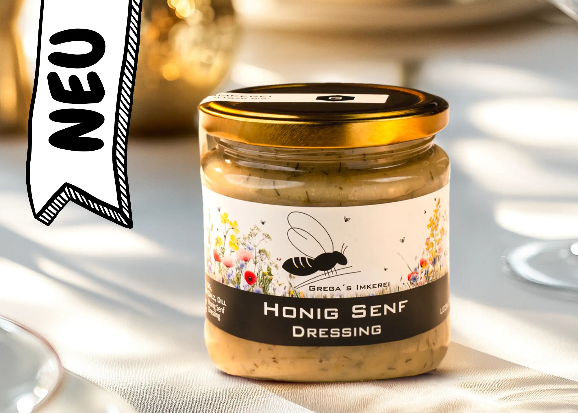 Honig Senf Dressing 180 ml/220 g – direkt vom Imker & cremig lecker ...